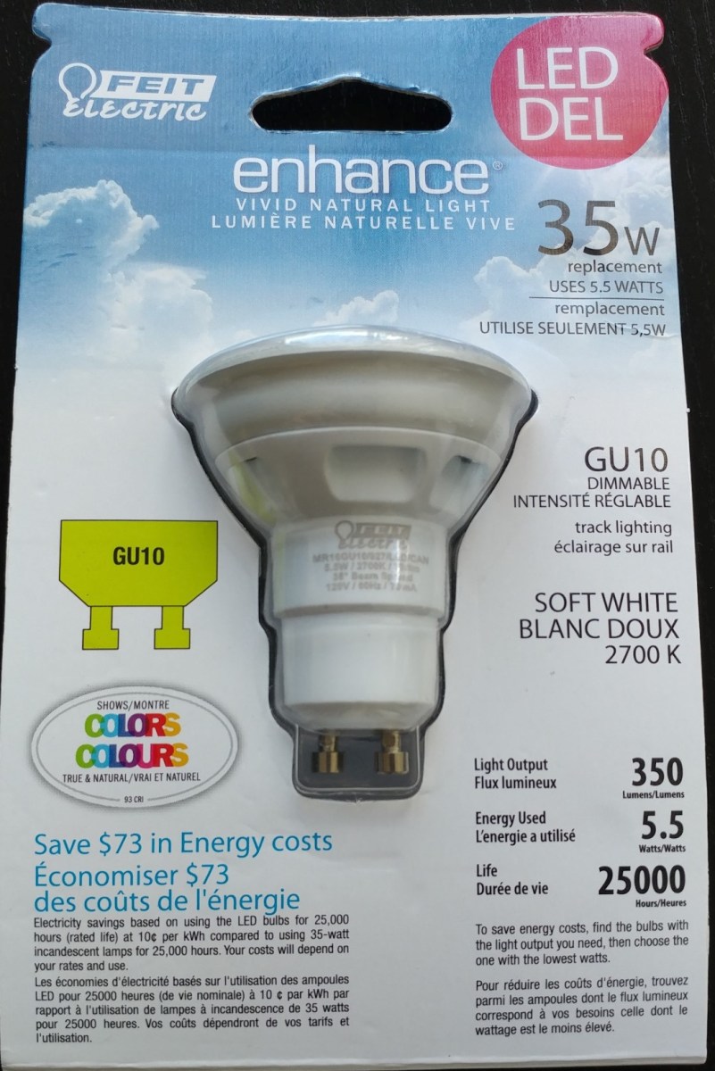 FEIT “enhance vivid natural light” GU10 bulb (2015) – techsensitive